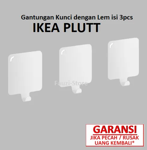 Pengait Gantungan Kunci dengan Lem Isi 3Pcs IKEA PLUTT | Lazada Indonesia