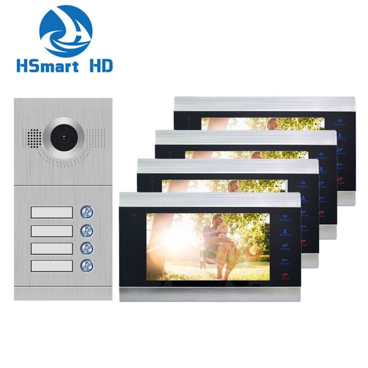 Home 7 Inch Monitor 2 Wires Video Intercom 2C Video Door Phone 1200TVL ...