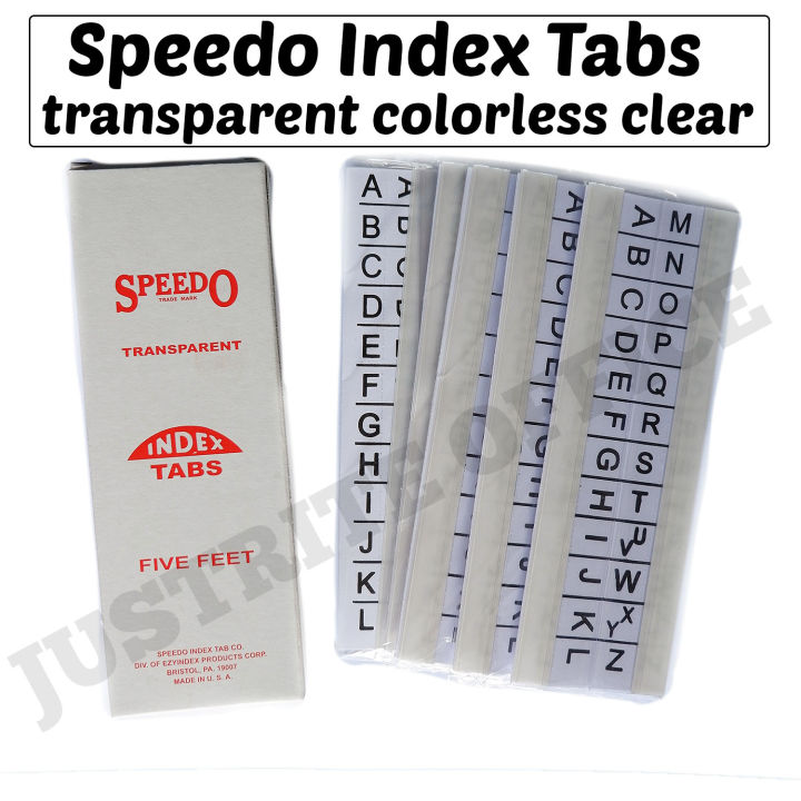 Speedo Index Tabs CLEAR COLORLESS / 5 Sets | Lazada PH