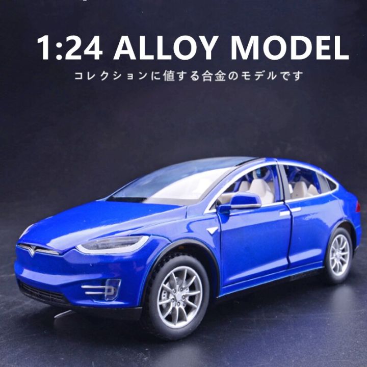 1:24 Tesla Modelo X Chan Modelo De Carro Diecast โลหะ Brinquedo Veเนอร์ ...