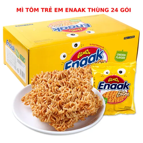 Hộp 24 gói mì Sack Enaak vị gà (30gr) vàng | Lazada.vn