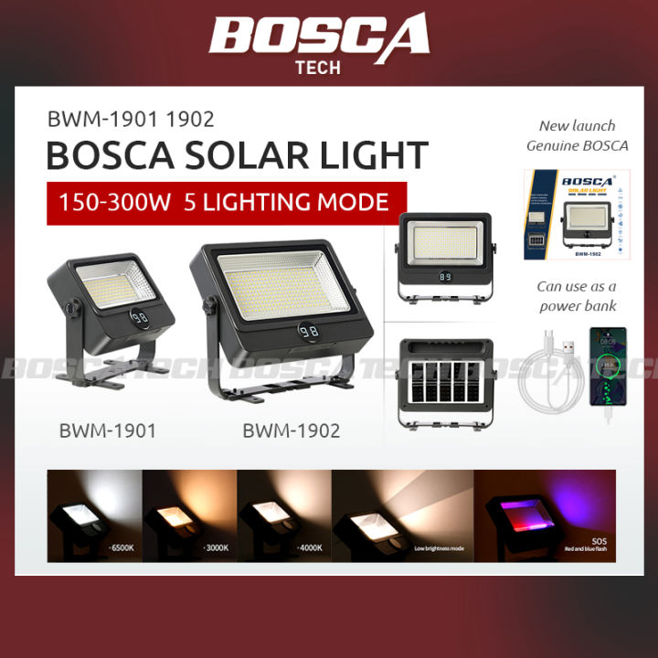 BOSCA Solar Portable Light 150W 300W BWM-1901 BWM-1902 5 Lighting mode ...