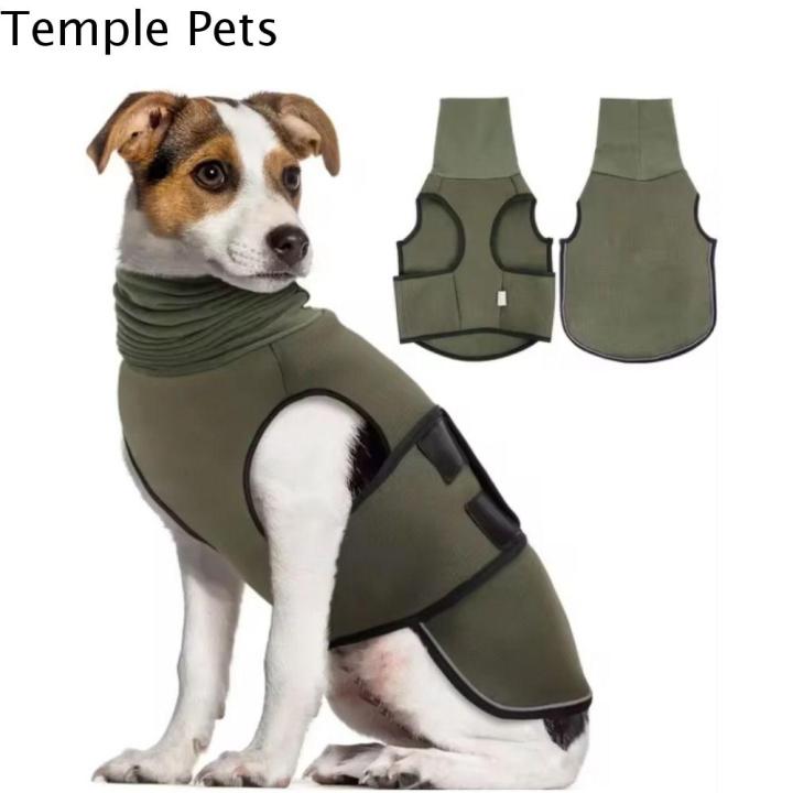 TEMPLE Elastic Dog Anxiety Vest Windproof Reflective Dogs Calming ...