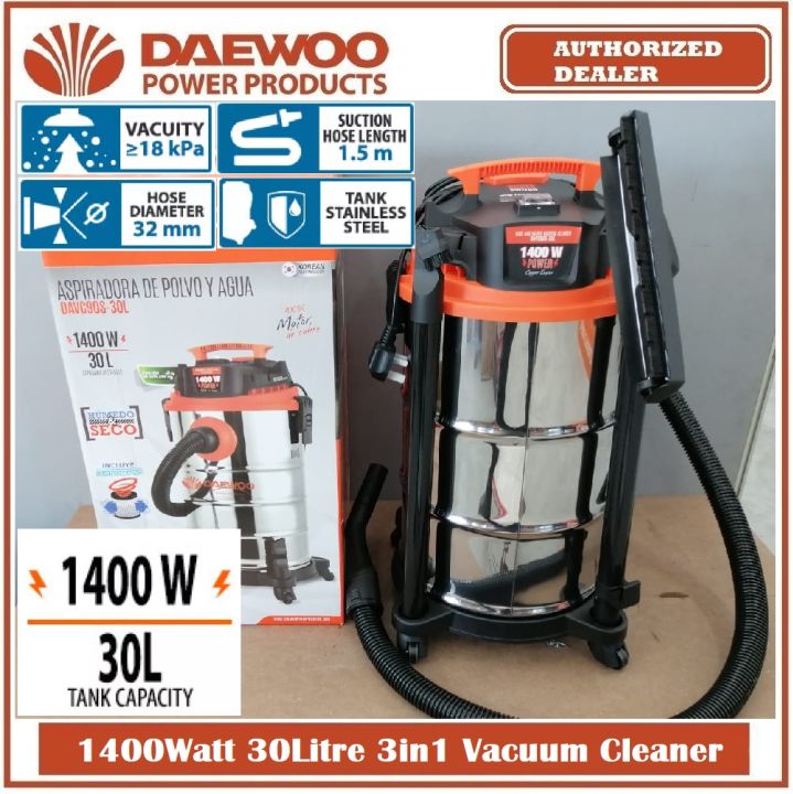DAEWOO Wet & Dry Vacuum Cleaners 30Llitre with Blower Function DAVCW90 ...