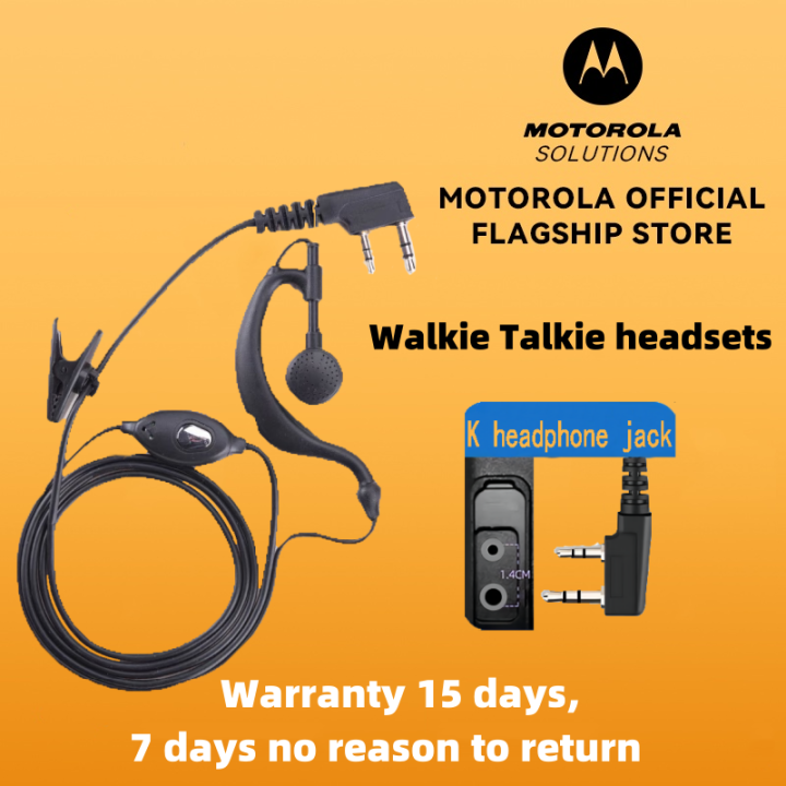 Original Motorola Walkie Talkie head set headphone s Clip-Ear Earpiece ...