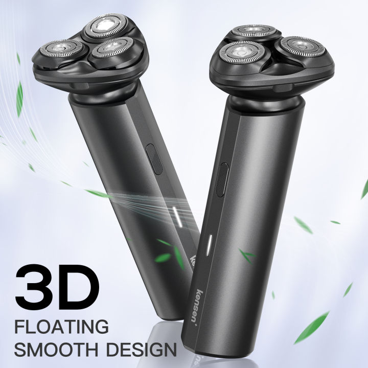 Kensen Electric Razor 3D Floating Waterproof Shaver Beard Trimmer 3 ...