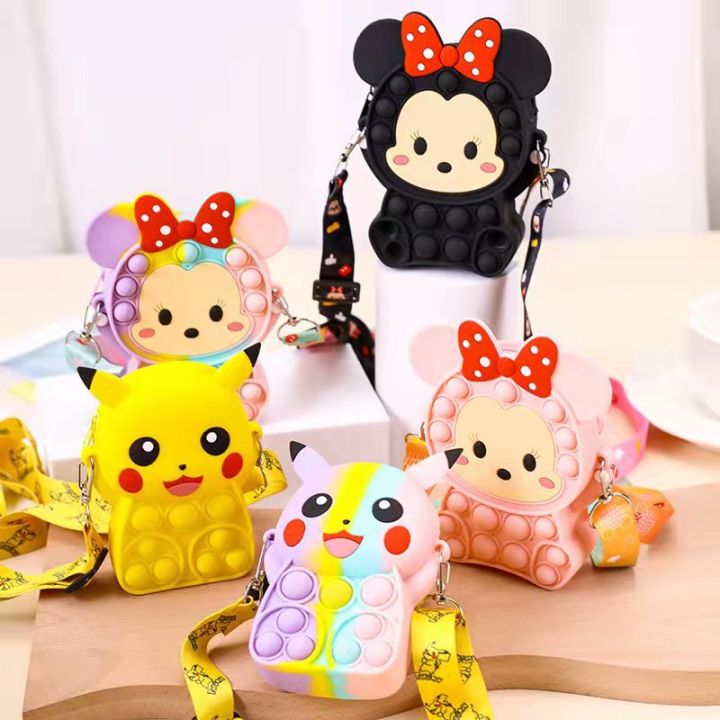 Mickey Mouse Pop It Bag / Minnie Mouse Pop It Bag TikTok popular Toy ...