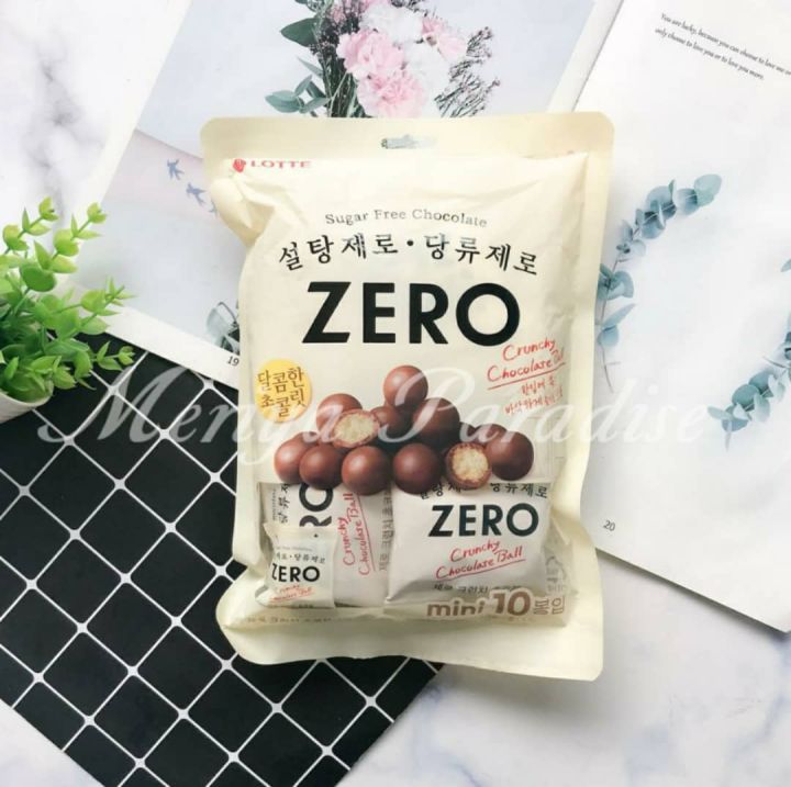 Lotte Zero Sugar Free Chocolate 10ea / Sugar Free Jelly 17ea 乐天零糖巧克力球 ...