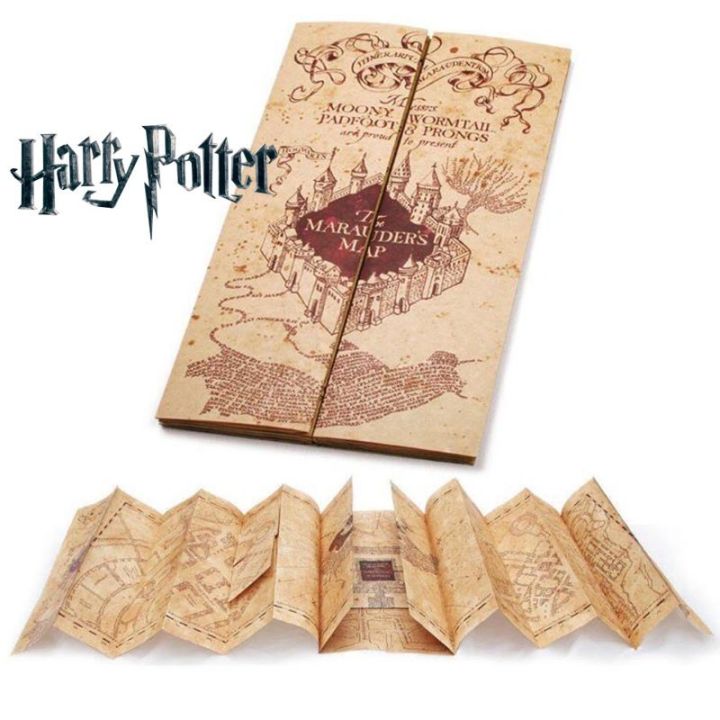 Harry Potter Marauder's Map Collectors Map - Hogwarts Secret Map Noble ...