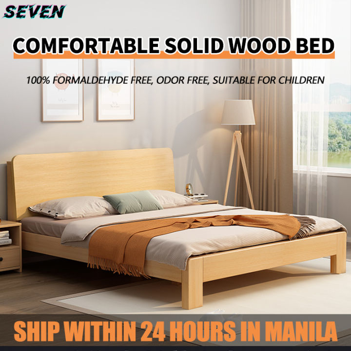 [Deliver immediately from Manila]+[COD] 1.5-1.8M Solid Wood Bed Bearing ...