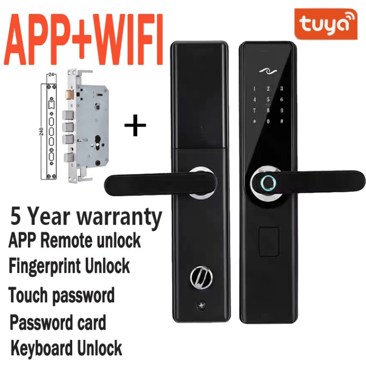 （ready stock）Smart Fingerprint Door lock Card Digital Code Security ...