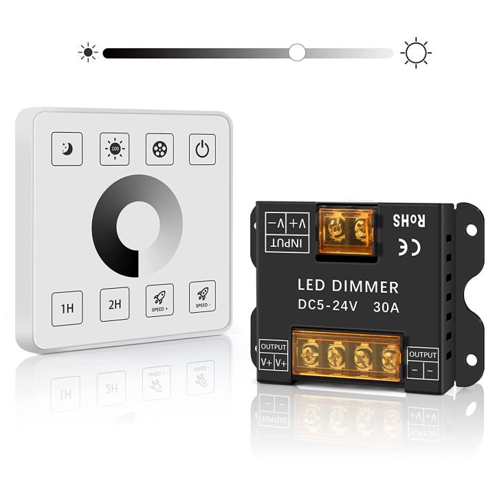 RF Wireless Wall- Mounted Touch Panel Dimmer Control for DC5-24V 30A ...