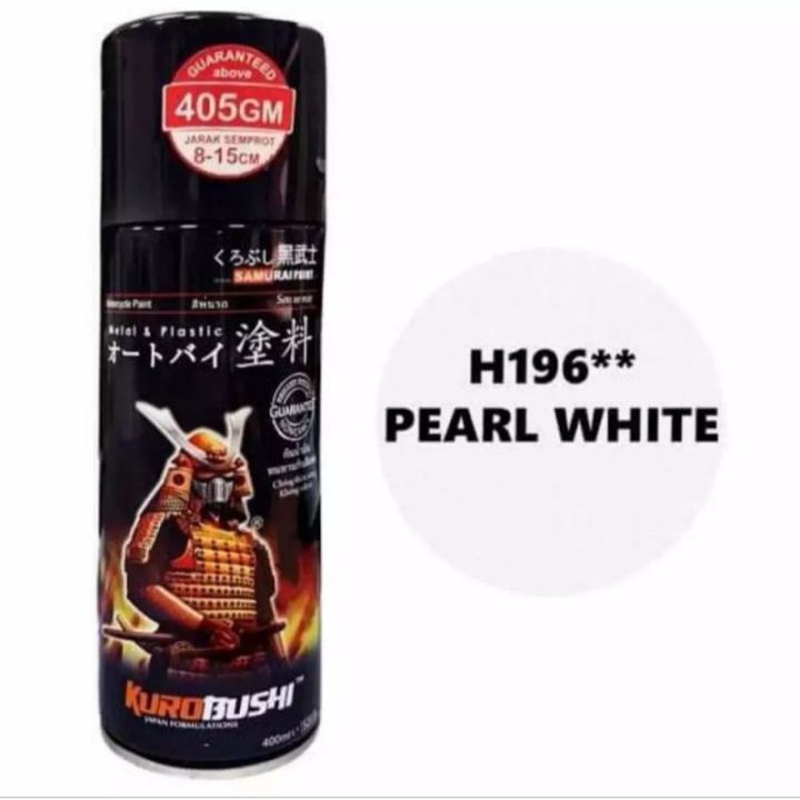 Pilok Pylox Cat Semprot Samurai Paint Kurobushi H196** Pearl White / Putih Mutiara (400ml/400cc ...