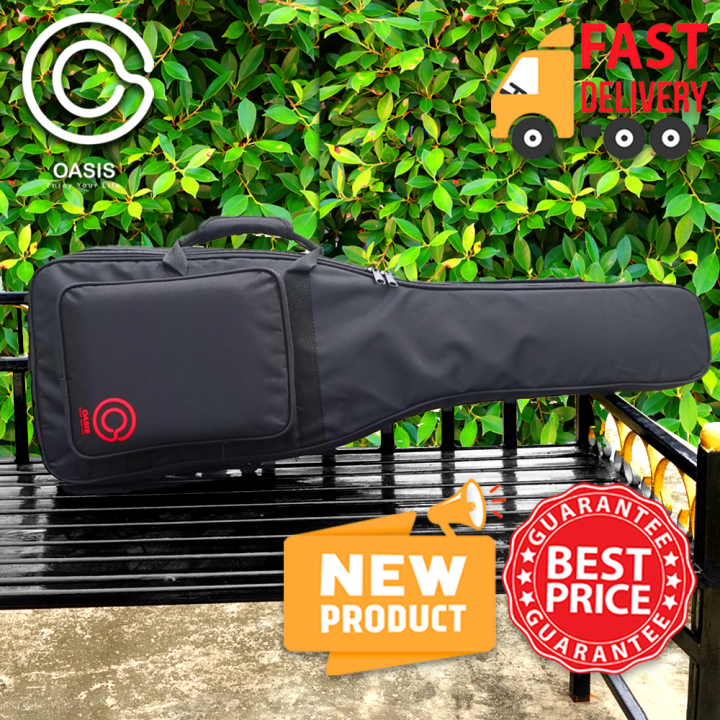 (ฟองน้ำ12mm.) Oasis BAG-E1 กระเป๋ากีต้าร์ไฟฟ้า บุฟองน้ำ กระเป๋ากีต้าร์ไฟฟ้าหนา ซอฟเคสกีต้าร์ ...