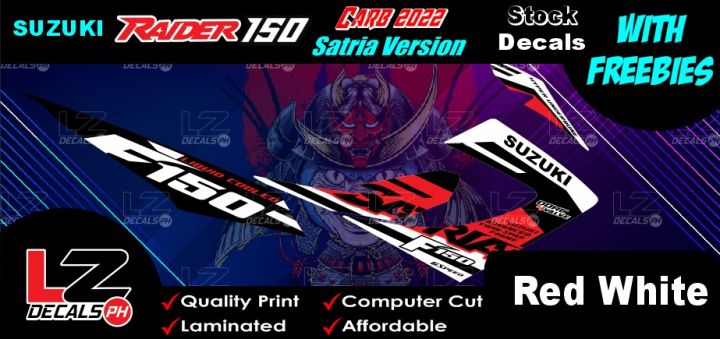 Suzuki Raider 150 Carb (2022) Satria Version Stock Decals / Stickers ...