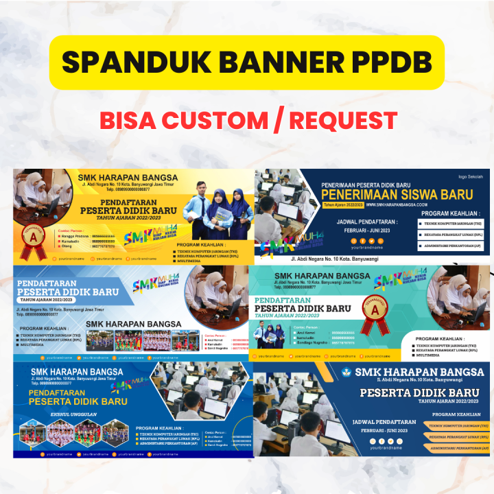 MMT Spanduk Banner PPDB Bisa Custom | Lazada Indonesia