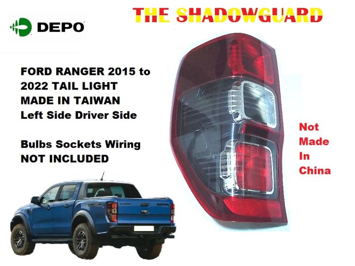 Ford Ranger 2015-2022 Tail Light Driver Side Left Side DEPO Made in ...