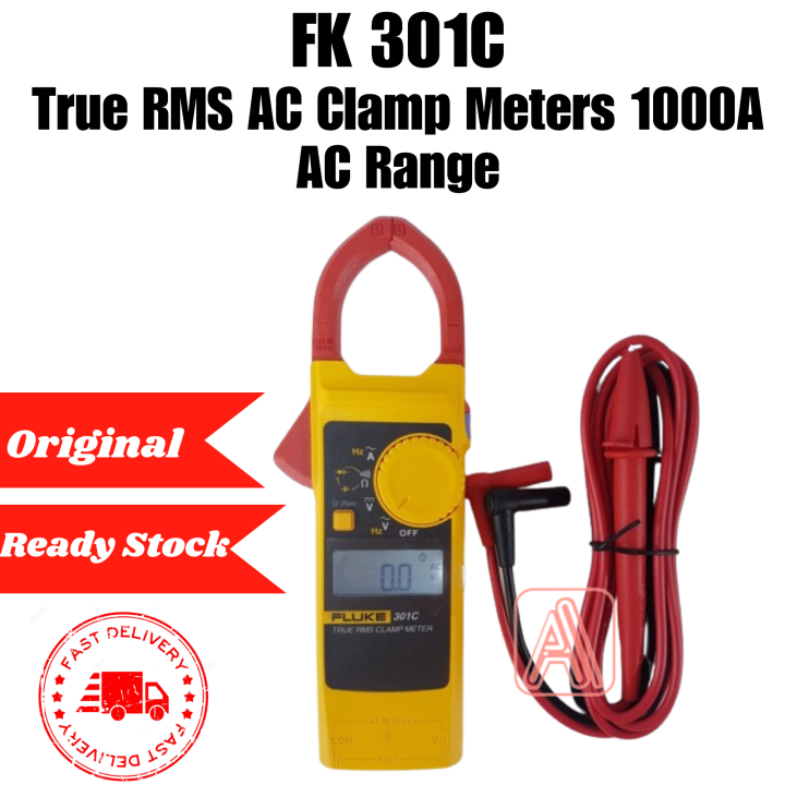 Fluke 301C True RMS AC Clamp Meter 1000AC-Original | Lazada