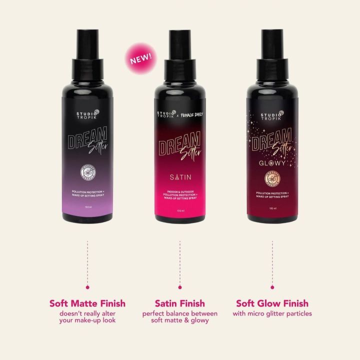 STUDIO TROPIK Dreamsetter Make-Up Setting Spray - Dreamsetter Glowy ...