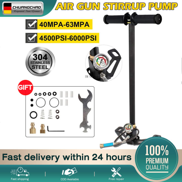 CHUANGCHAO Pcp Pump 6000Psi High Pressure Hand Pump 3 Stage Air Pump ...