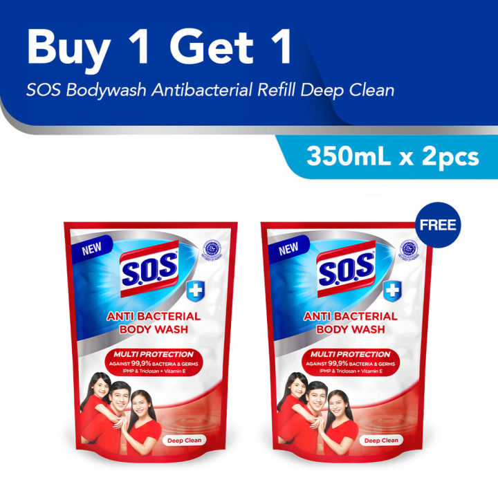 B1G1 SOS Body Wash ANTIBAC Refill 350ML-RED | Lazada Indonesia