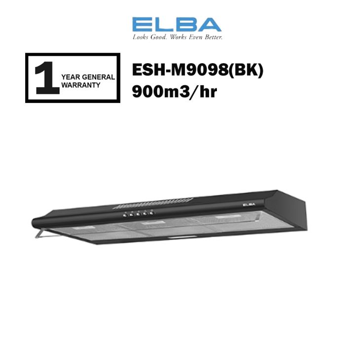 Elba Cooker Hood (76cm / 90cm) Twin Motor With LED Lamp Charcoal Filter ...