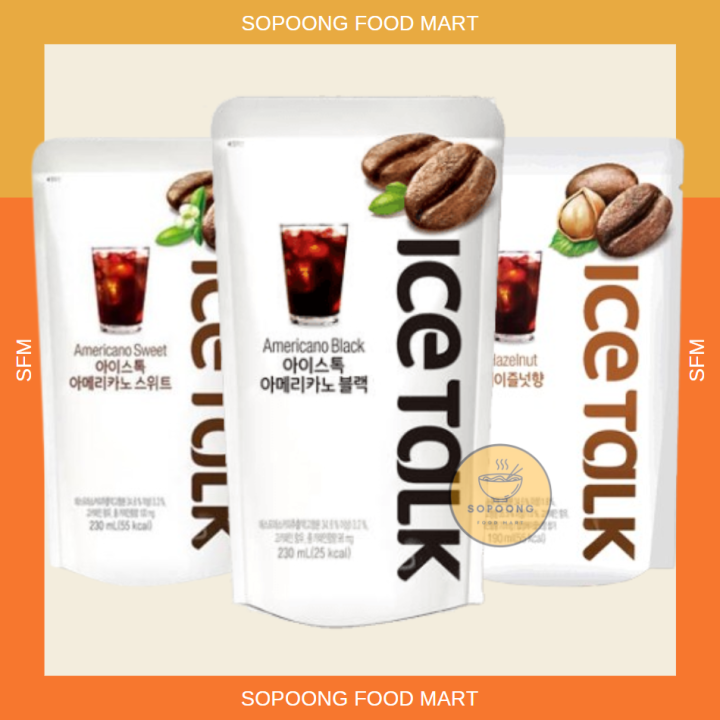 ICE TALK Iced Coffee Korean Pouch Drink 230ml | Lazada PH