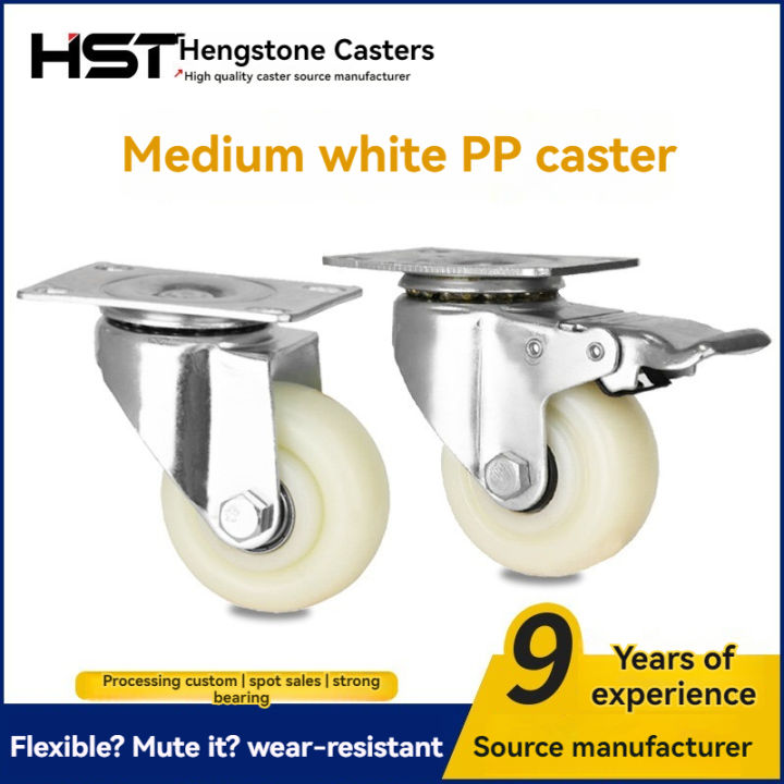 Wear-resistant push wheel White nylon push wheel Heavy duty casters ...