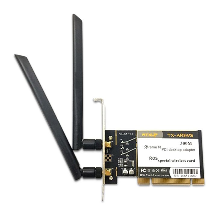 WTXUP Atheros AR9223 PCI 300M 802.11B/G/N Wireless WiFi Network Adapter for Desktop PC,PCI ...