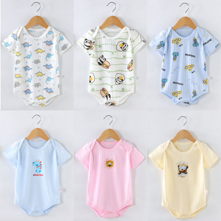 Babyonline(Y031)L5 ชุดบอดี้สูทขาเว้าเด็กลายสัตว์น่ารัก ผ้าฝ้าย100% ...