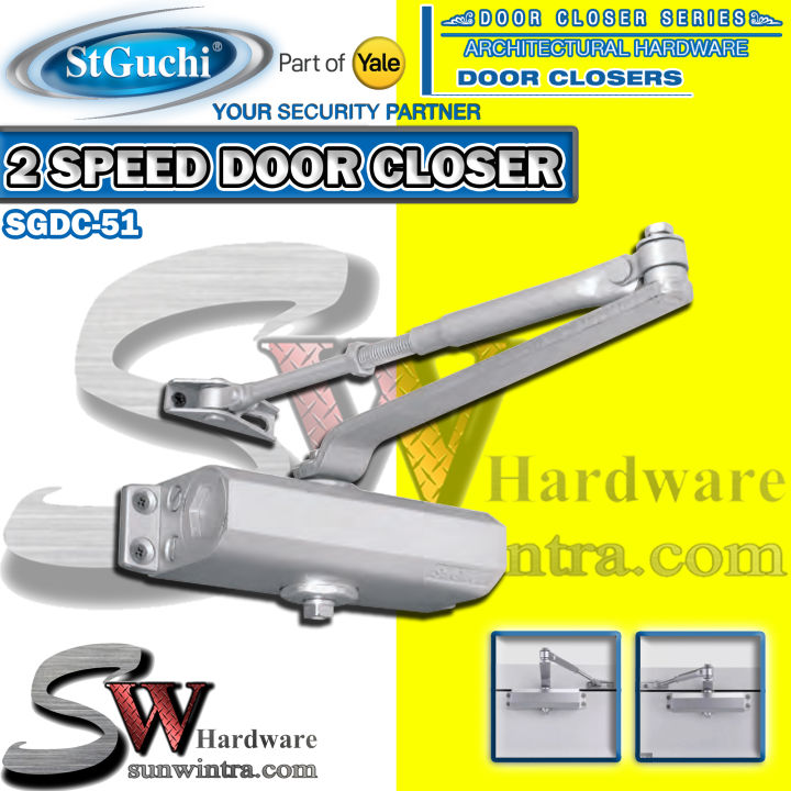 ST GUCHI 2 SPEED Heavy Duty Aluminium DOOR CLOSER SGDC-51 SGDC51 | Lazada