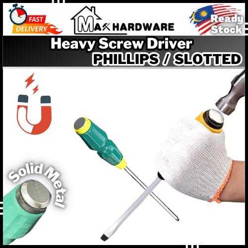 HeavyDuty Magnetic Screwdriver Knocking Impact, Soft Grip Phillips and ...