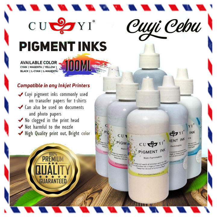 6 Btls Cuyi Pigment Ink 100ml (CMYKLCLM) - Cuyi Cebu | Lazada PH