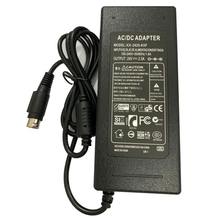 24V 2.5A 3pin port for YC60-2402500 printer power adapter | Lazada PH