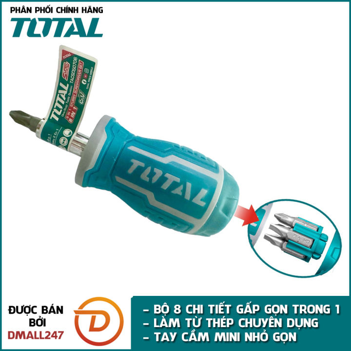 Bộ tua vít 8 chi tiết nhỏ gọn đa năng TOTAL TACSDS0706 - loại mini ...