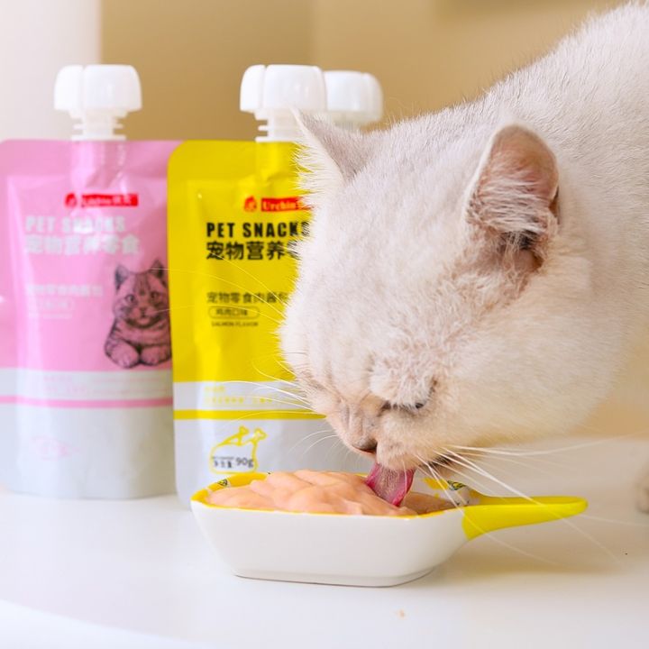 Cat Snacks Wet Cat Food Pouch 90g Cat Snacks Meat Sauce Bun Enhance ...