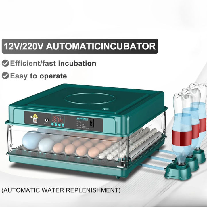12/24/48/64/130 Eggs Automatic Incubator Thermostatic Chicken Hatching Machine Multifunctional ...