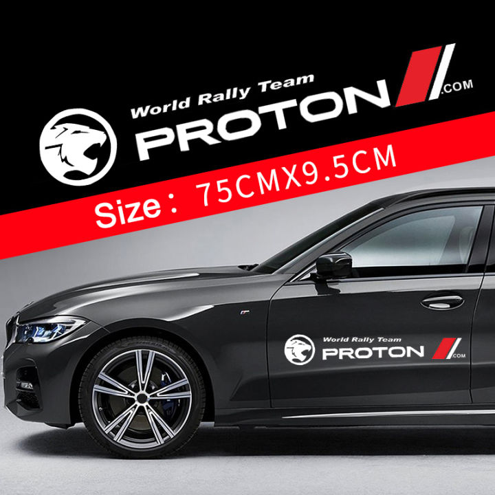 2pcs/set Modified PVC Car Body Side Cover Scratches Emblem Sticker Auto ...