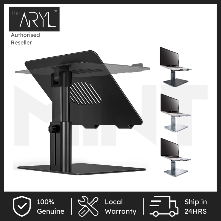 the Aryl™ Heavy Duty Aluminum Laptop Stand, Ergonomic Height & Tilt ...