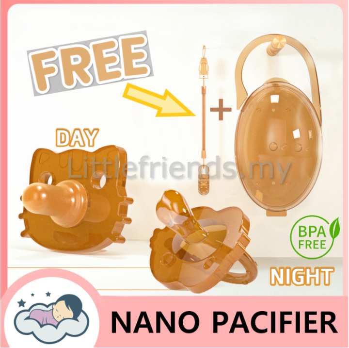 NANO Baby Pacifier Silver Silicone Soothie Soother Puting Bayi Lembut ...