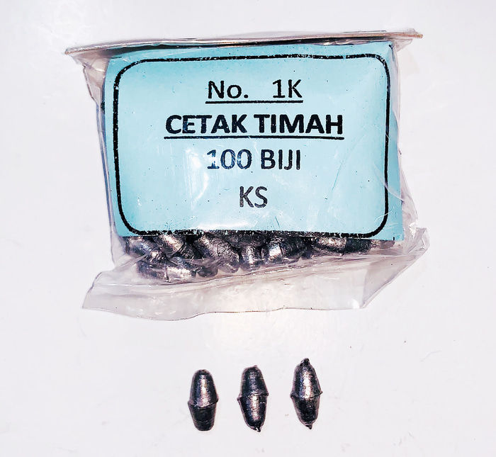 20 pcs MELINJO 1K - Timah Timbel timbal pancing bandul kail Pemberat ...