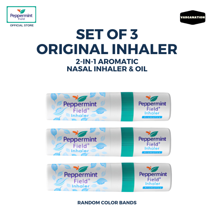 Set of 3 PEPPERMINT FIELD INHALER & OIL AROMATICS 2 IN 1 MADE IN ...