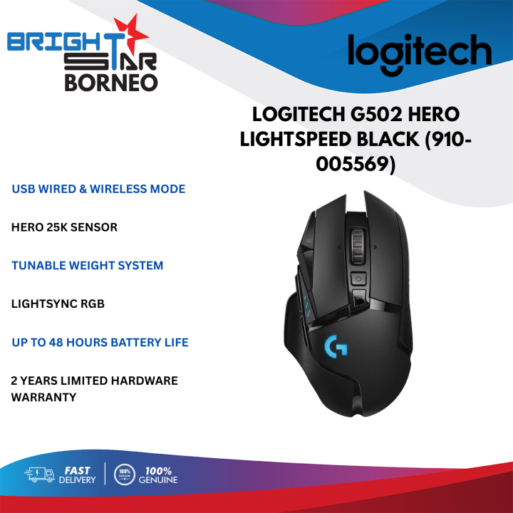 MOUSE / LOGITECH G502 HERO LIGHTSPEED WIRELESS / USB RECEIVER WIRELESS ...