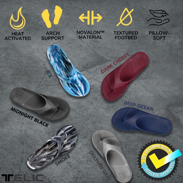 TELIC ENERGY FLIP FLOP | Recovery Footwear | Arch Support | Plantar ...