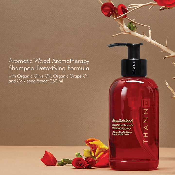 THANN Aromatic Wood Aromatherapy Shampoo Detoxifying Formula 250ml ...