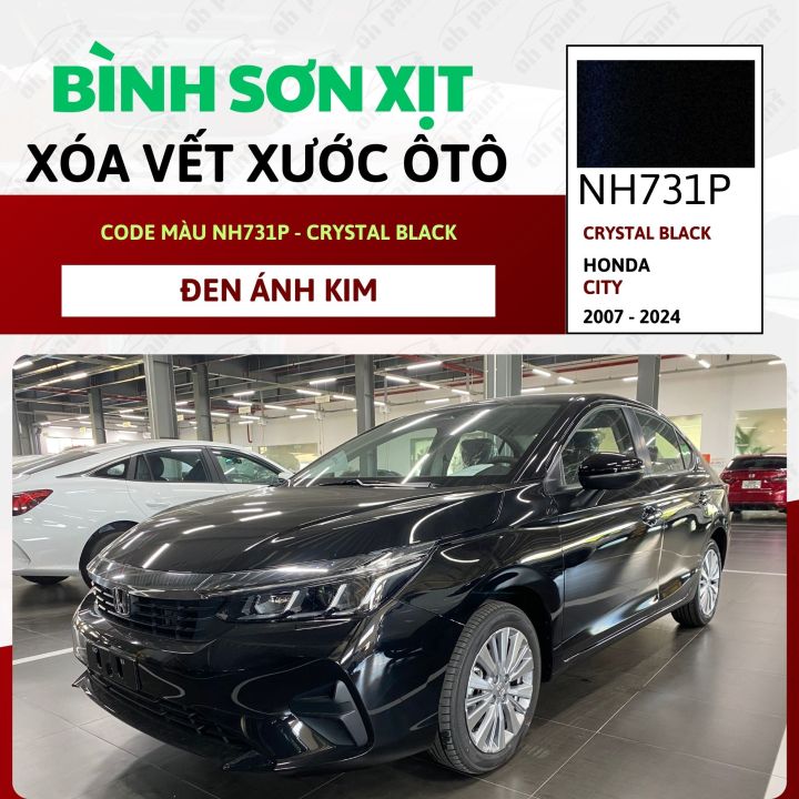Sơn Xịt Xóa Vết Xước Cho Xe HONDA CITY Màu ĐEN ÁNH KIM code NH731P ...