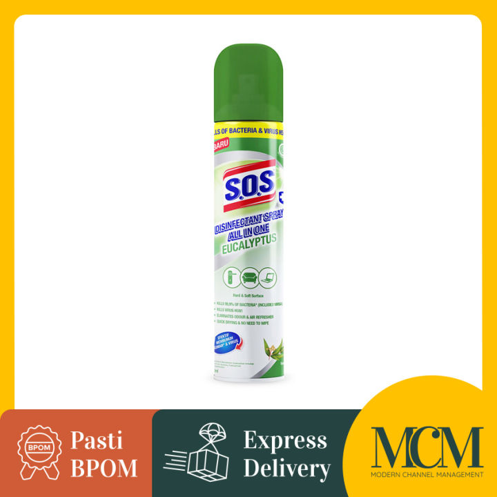 SOS Disinfectant Spray Eucalyptus - 250 mL - Membunuh Kuman | Lazada ...