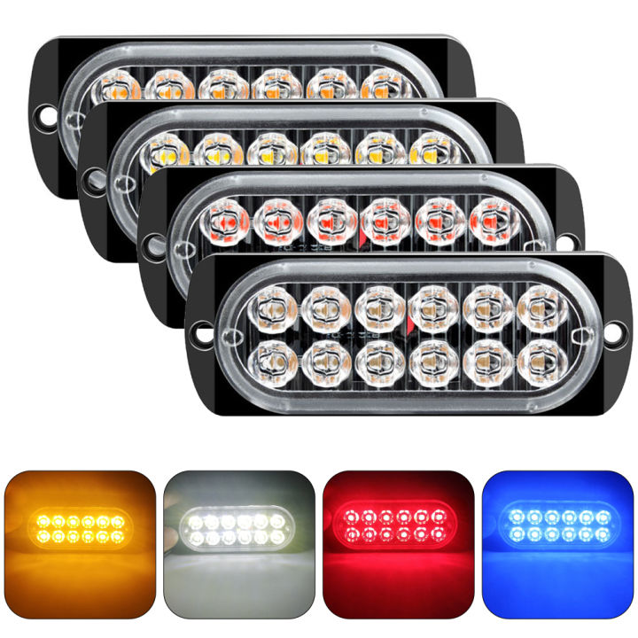 2Pcs LED Car Warning Light Breakdown Emergency Light Bar Truck Car ...