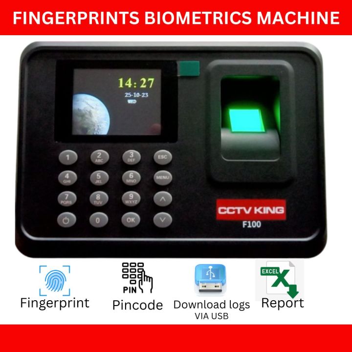 USB Biometric Fingerprint Time Clock Recorder Attendance Finger ...