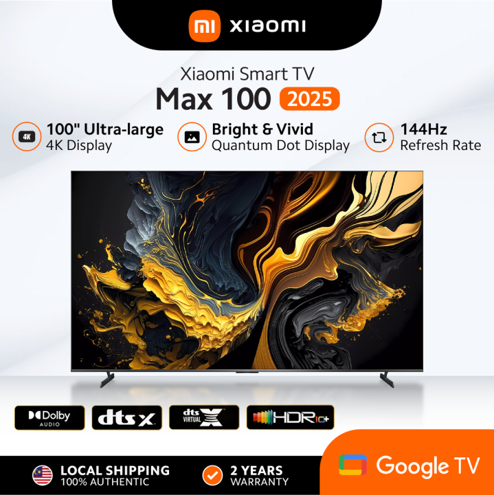 Xiaomi TV Max 100 2025 | Ultra-Large 4K QLED 144Hz Display | Dolby ...